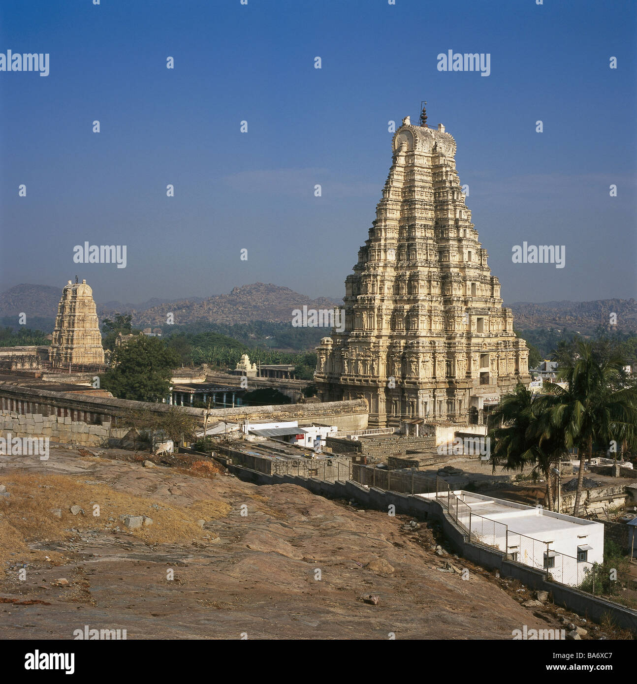 India Karnataka Hampi Vijayanagar ruin-city temples Virupaksha Asia ...