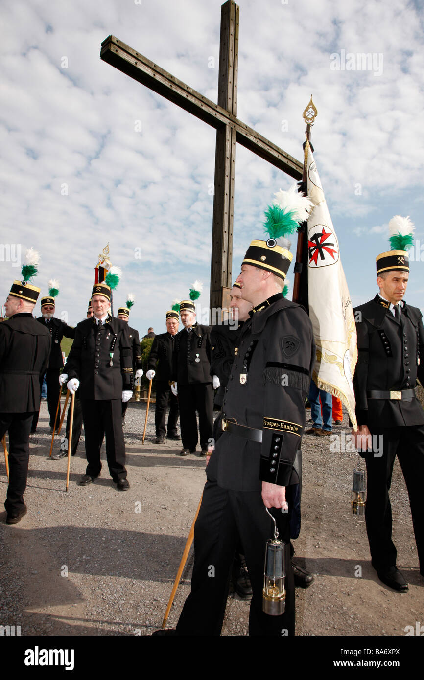Way of the cross Good Friday church procession on the Haniel pile of ...