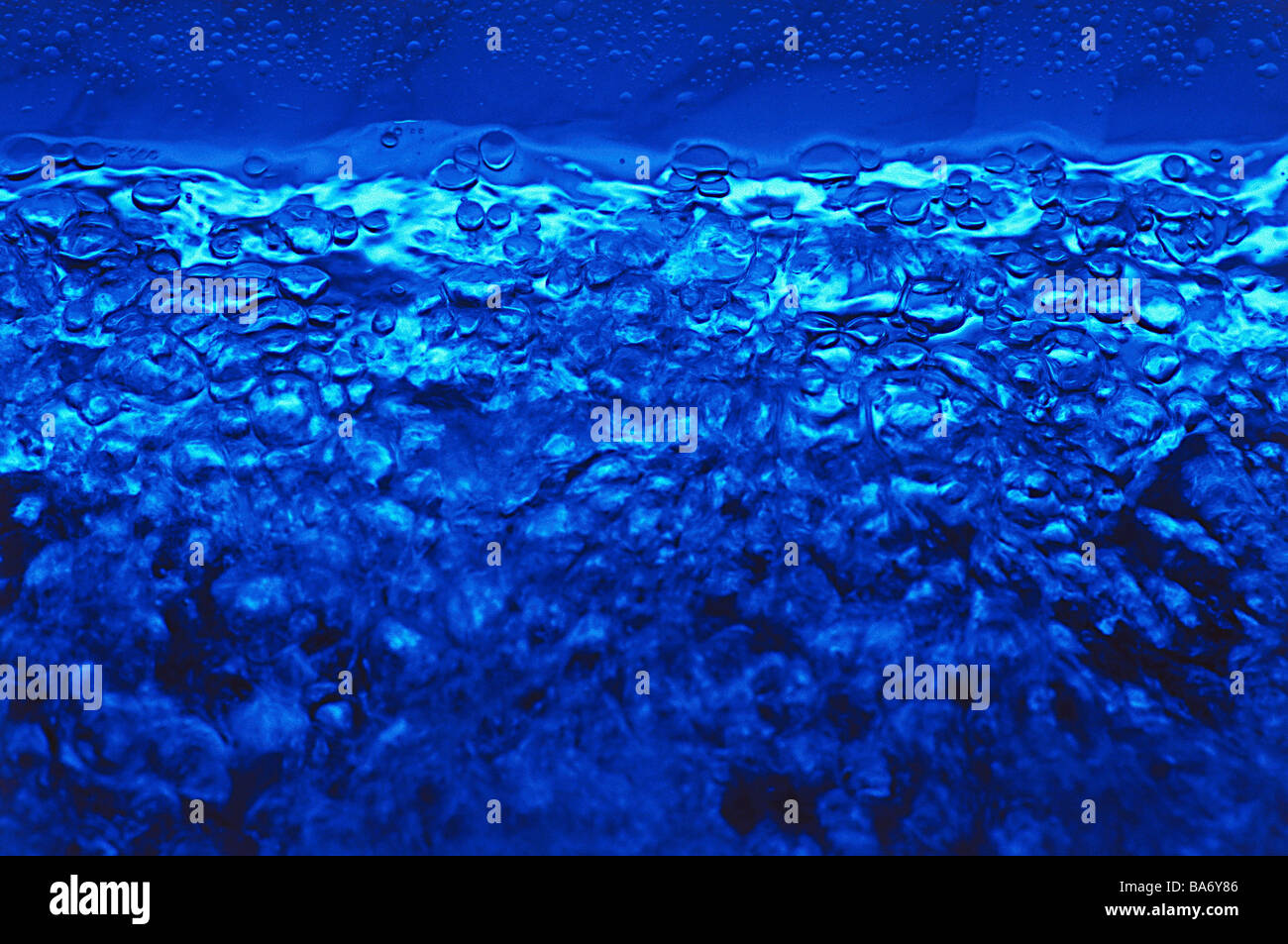 Liquid blue air-blisters water colored toned bubbles bubbles element ...