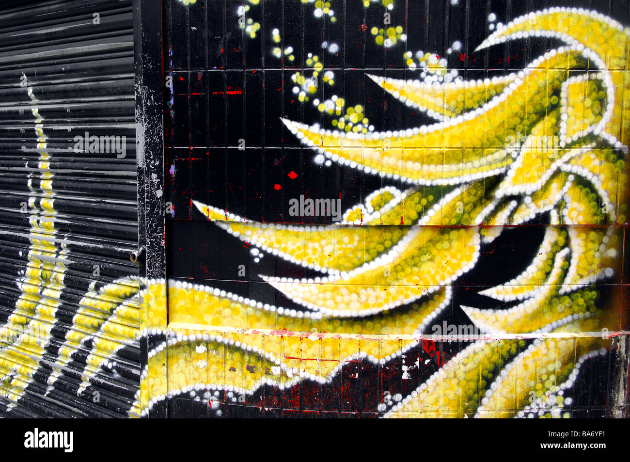 South nightclub wall and shutter graffiti design Ruse manchester Stock ...