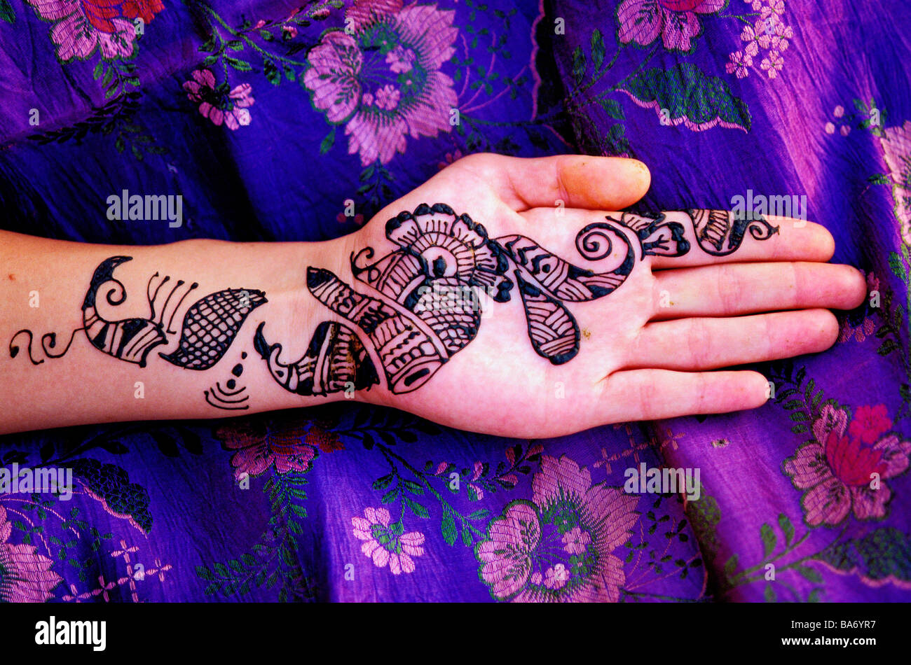 Henna Drawing On Hand