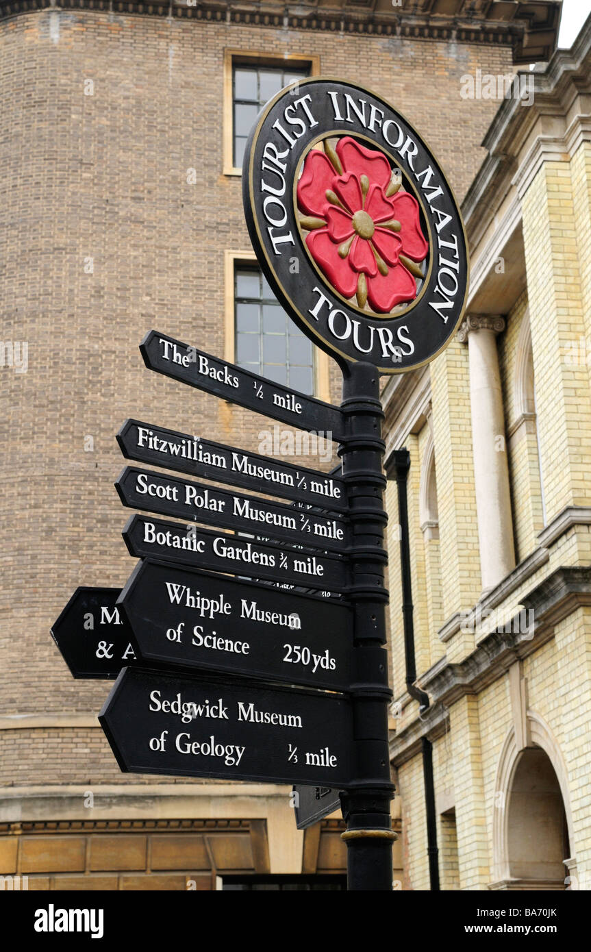 Cambridge tourist sign hi-res stock photography and images - Alamy