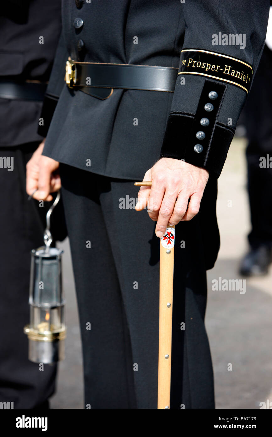 Uniform of a german coal mineworker. Traditional uniform with an old ...