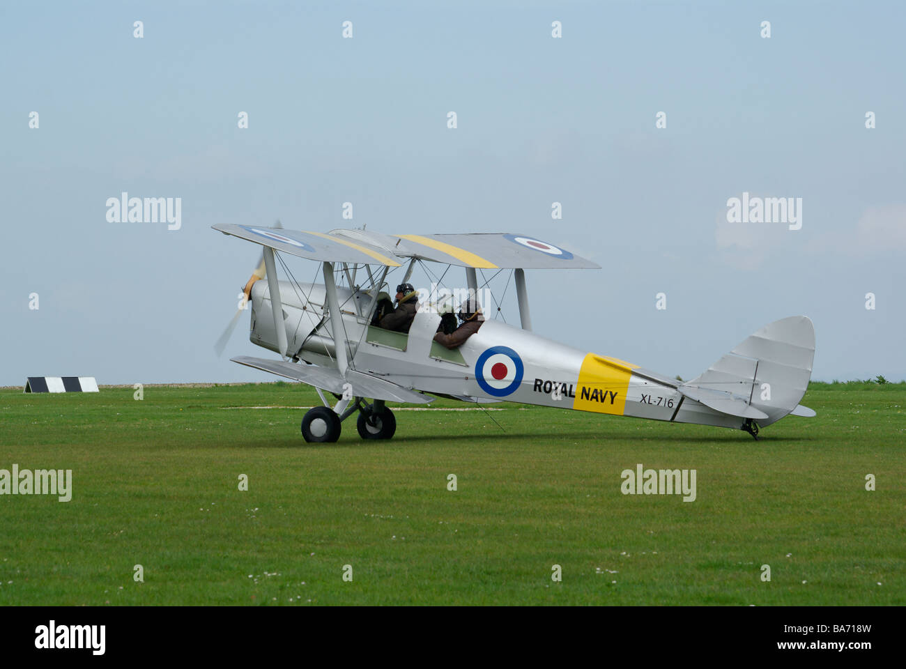 Royal Navy Tiger Moth Stock Photo - Alamy