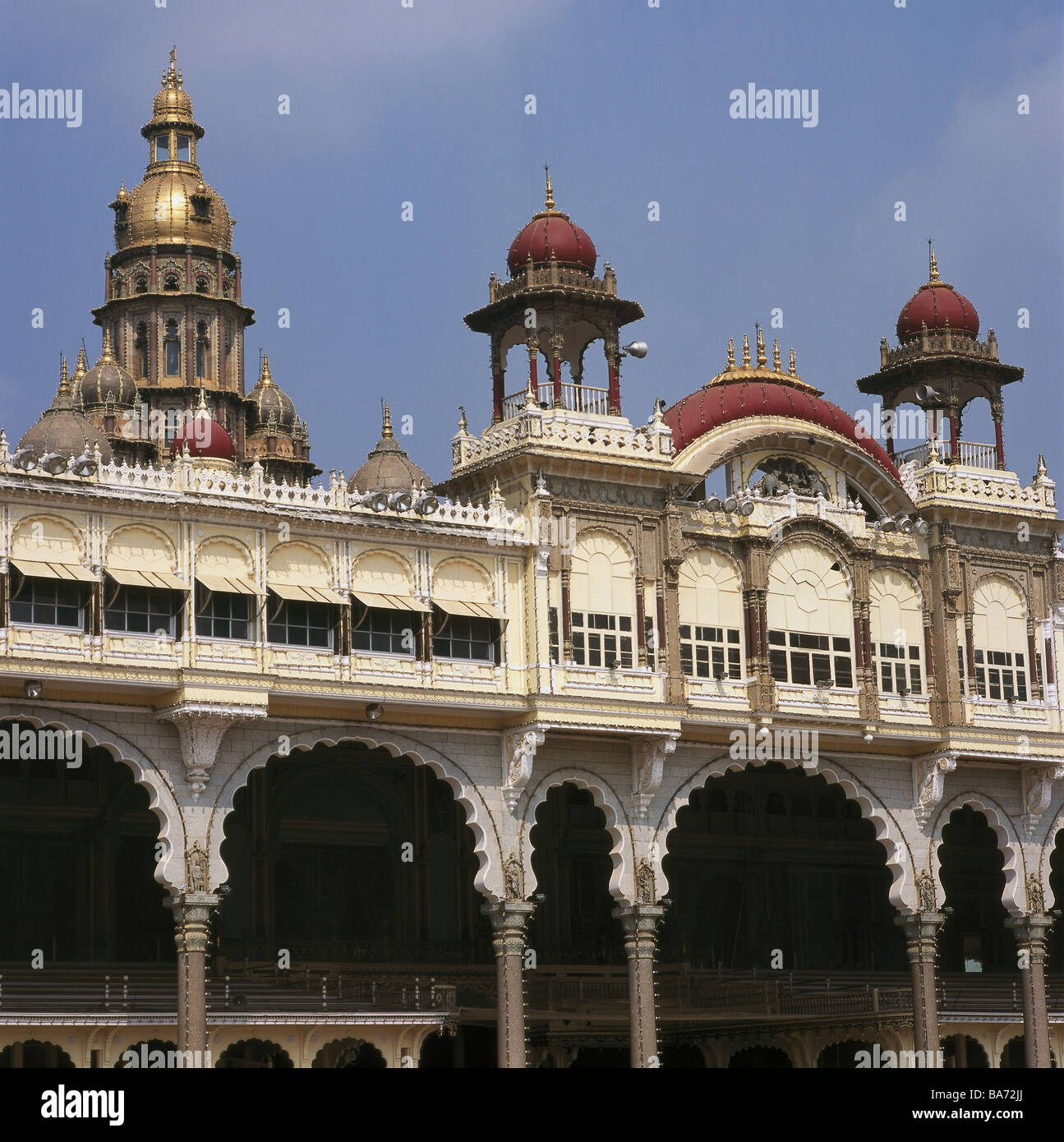 India Mysore palace de Maharaja facade detail Asia "city of the ...