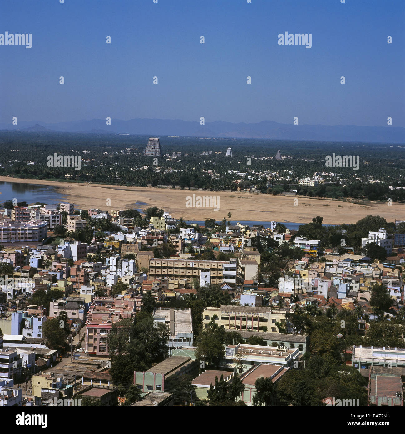 India Tamil Nadu Tiruchirapalli city-overview Asia cityscape houses ...