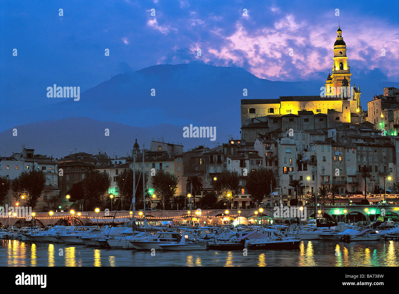France, Alpes Maritimes, Menton, Saint Michel Basilica Stock Photo - Alamy