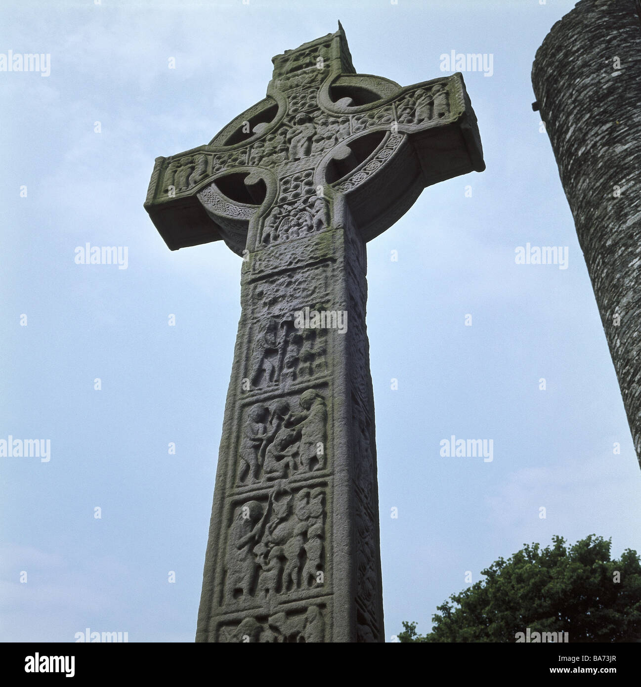 Ireland Monasterboice stone-cross Celtic cross high-cross cross Bible ...