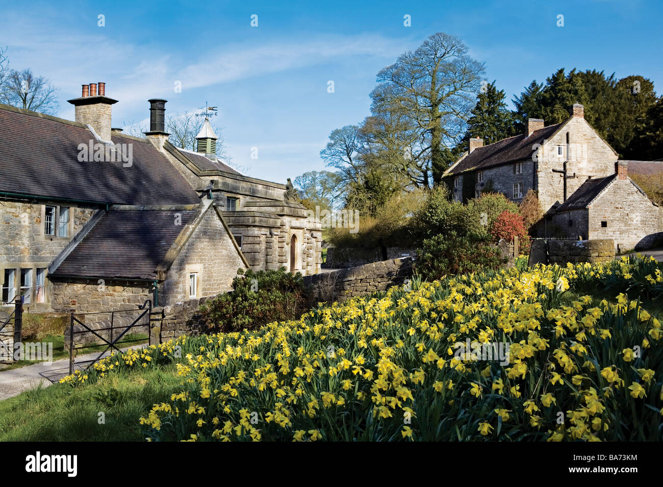 Tissington village, Peak District, Derbyshire, UK Stock Photo - Alamy