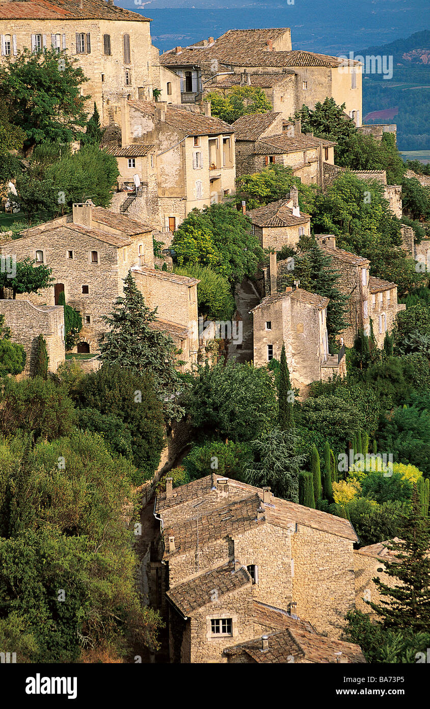 France, Vaucluse, Luberon, Gordes, labelled Les Plus Beaux Villages de ...