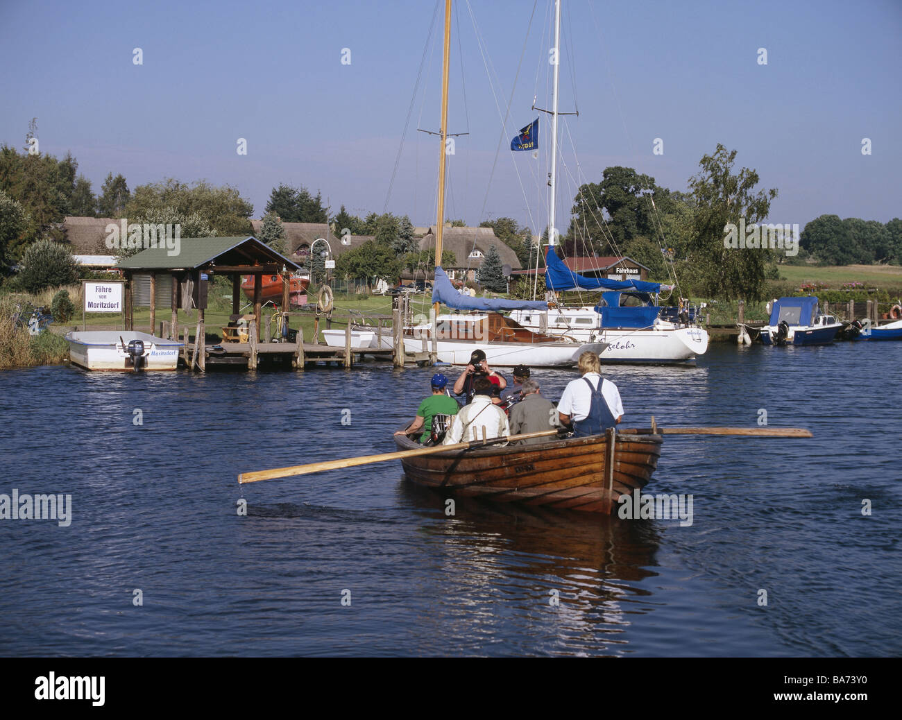 landing place embarks boat-drives boat-bridge Germany ferry drives ...