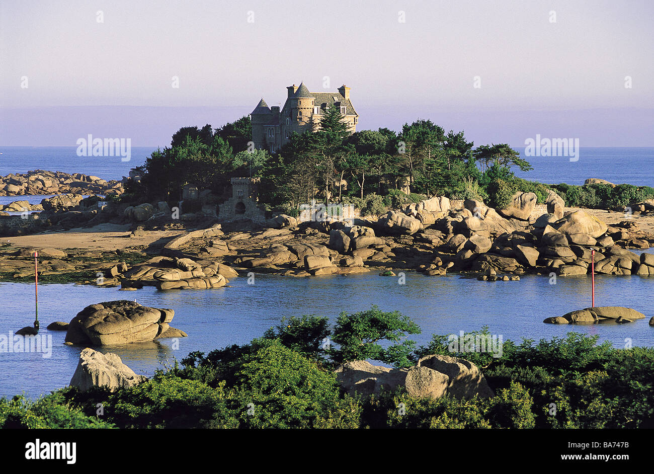 France, Cotes d'Armor, Cote de Granit Rose (the Pink Granite Coast ...