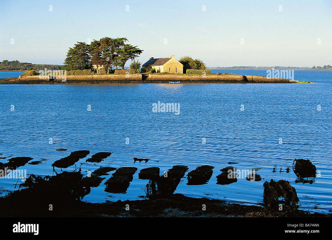 France, Morbihan, Gulf of Morbihan, Quistinic Island, Passage Saint ...