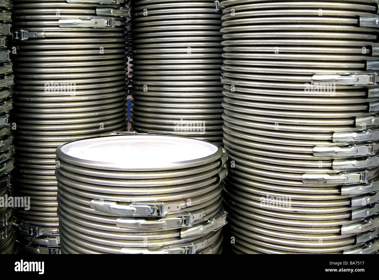 Industry printing ink-factory sheet metal-bucket-covers detail bottling ...