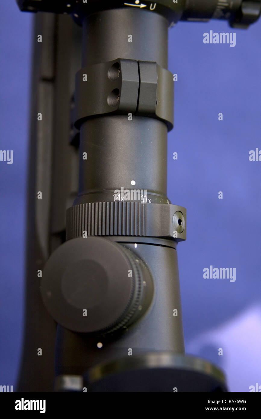 Police military tactical rifle is loaded and ready for any action in ...