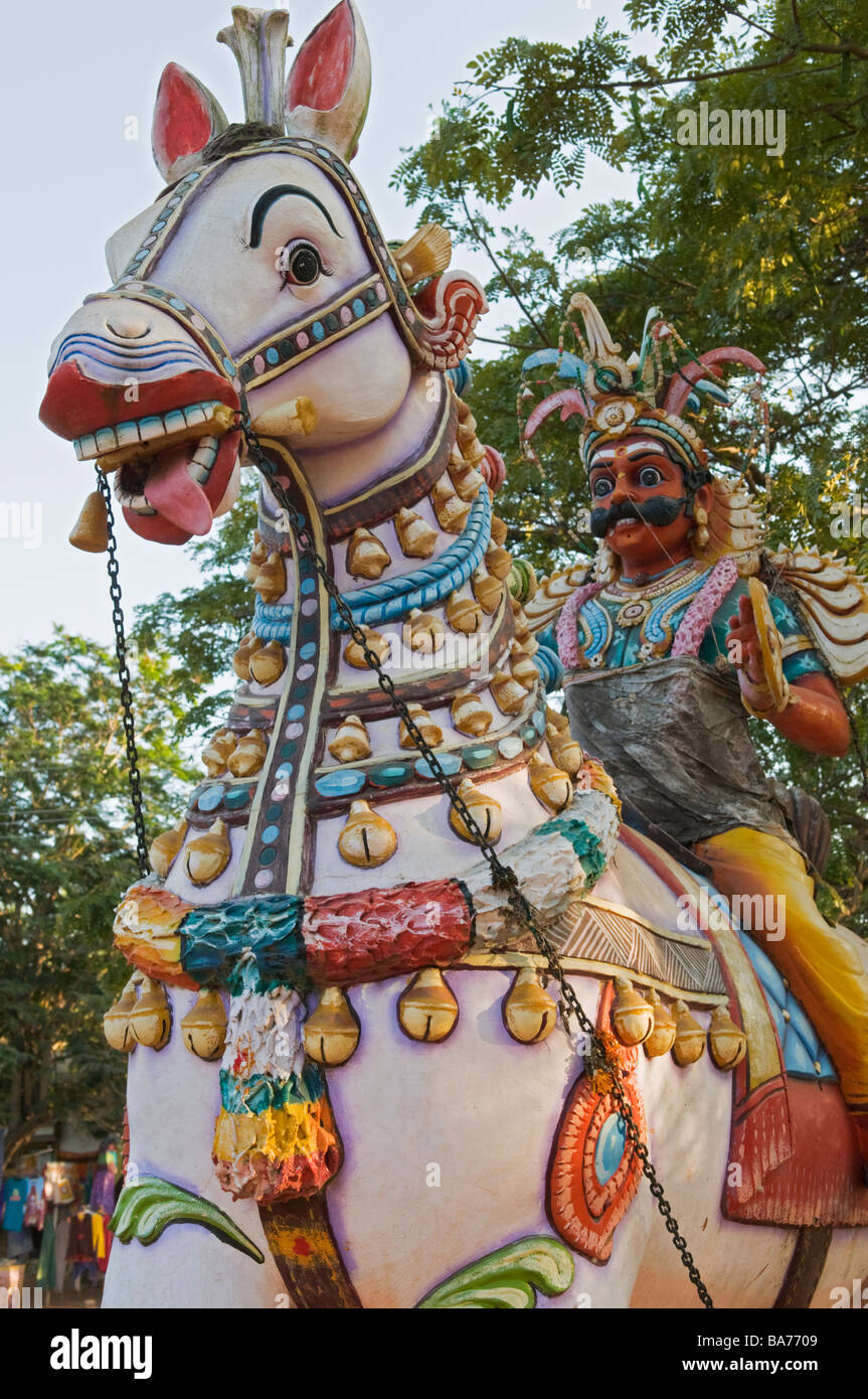 Aiyanar Hindu shrine Pondicherry Tamil Nadu India Stock Photo - Alamy