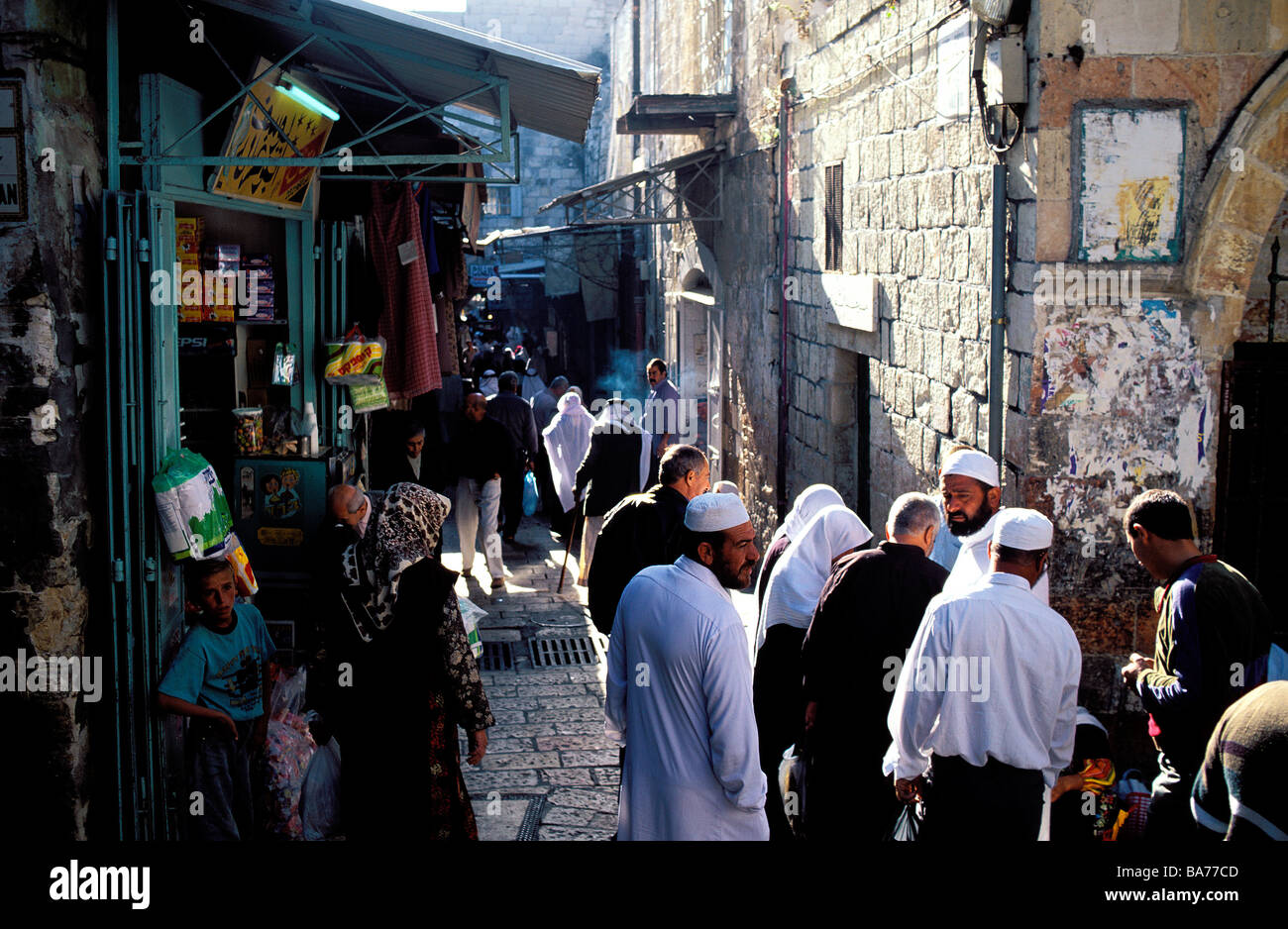 Israel, Jerusalem, holy city, West Jerusalem, Muslim district Stock ...