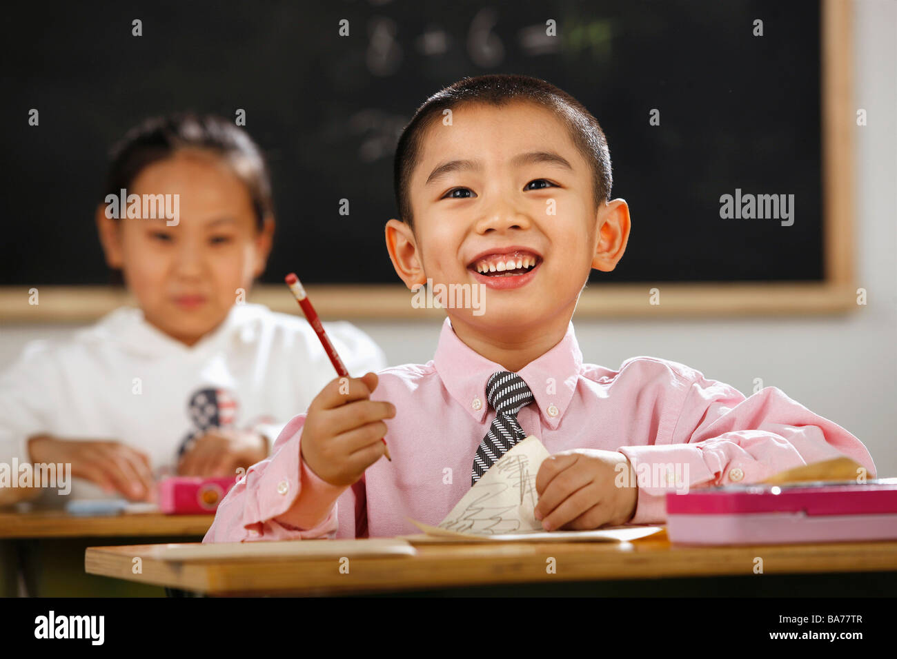 Oriental Children in the classroom,China Stock Photo - Alamy