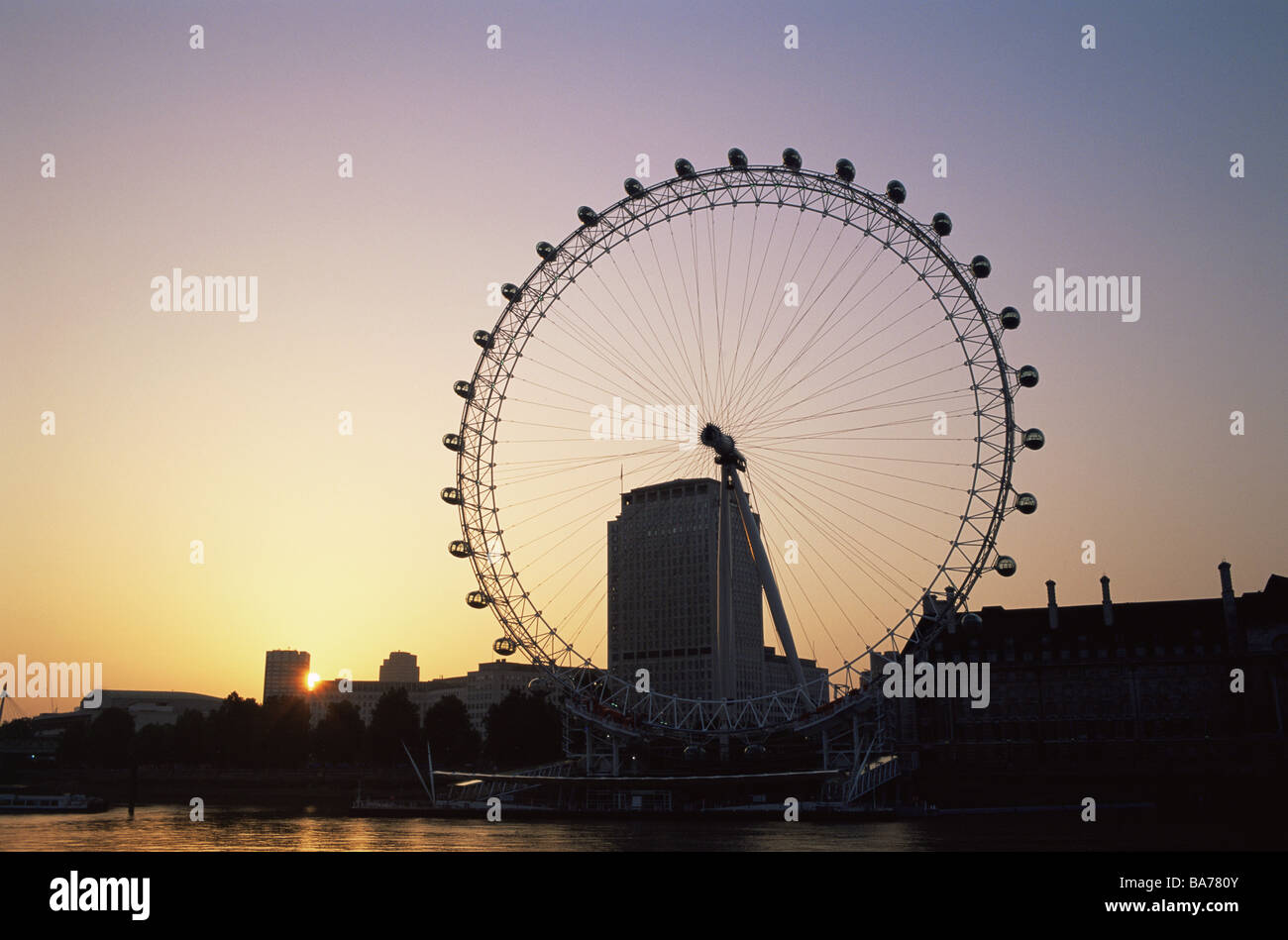 Great Britain England London river Thames giant-wheel "London Eye ...