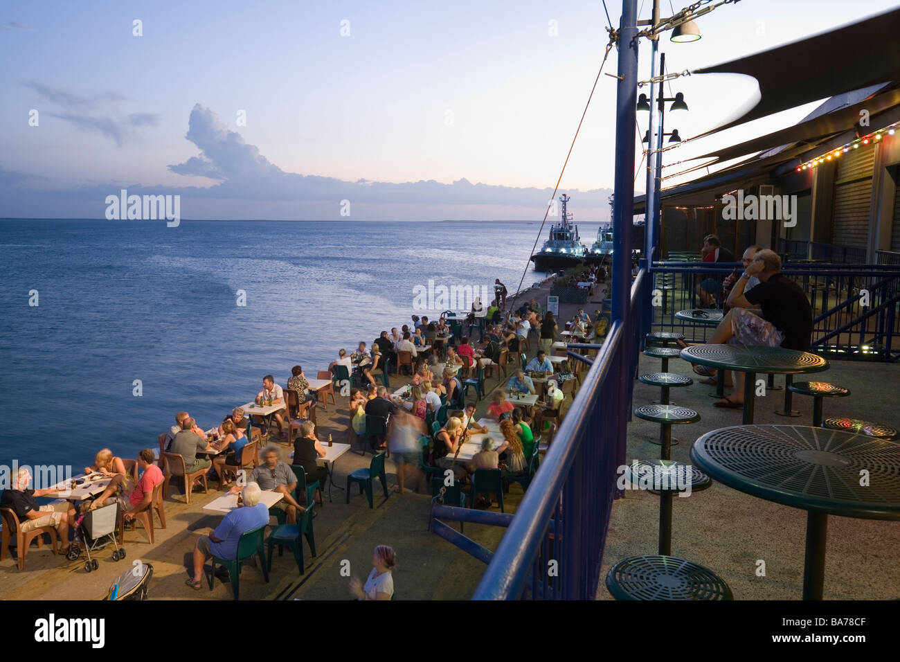 Waterfront dining at Stoke's Hill Wharf Wharf Precint Darwin Northern ...