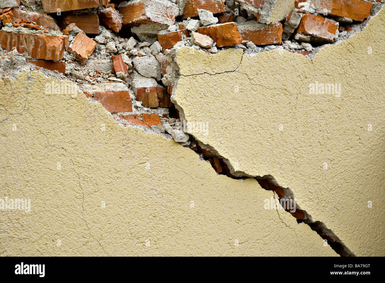 House-wall broken detail house buildings wall stonework facade finery ...