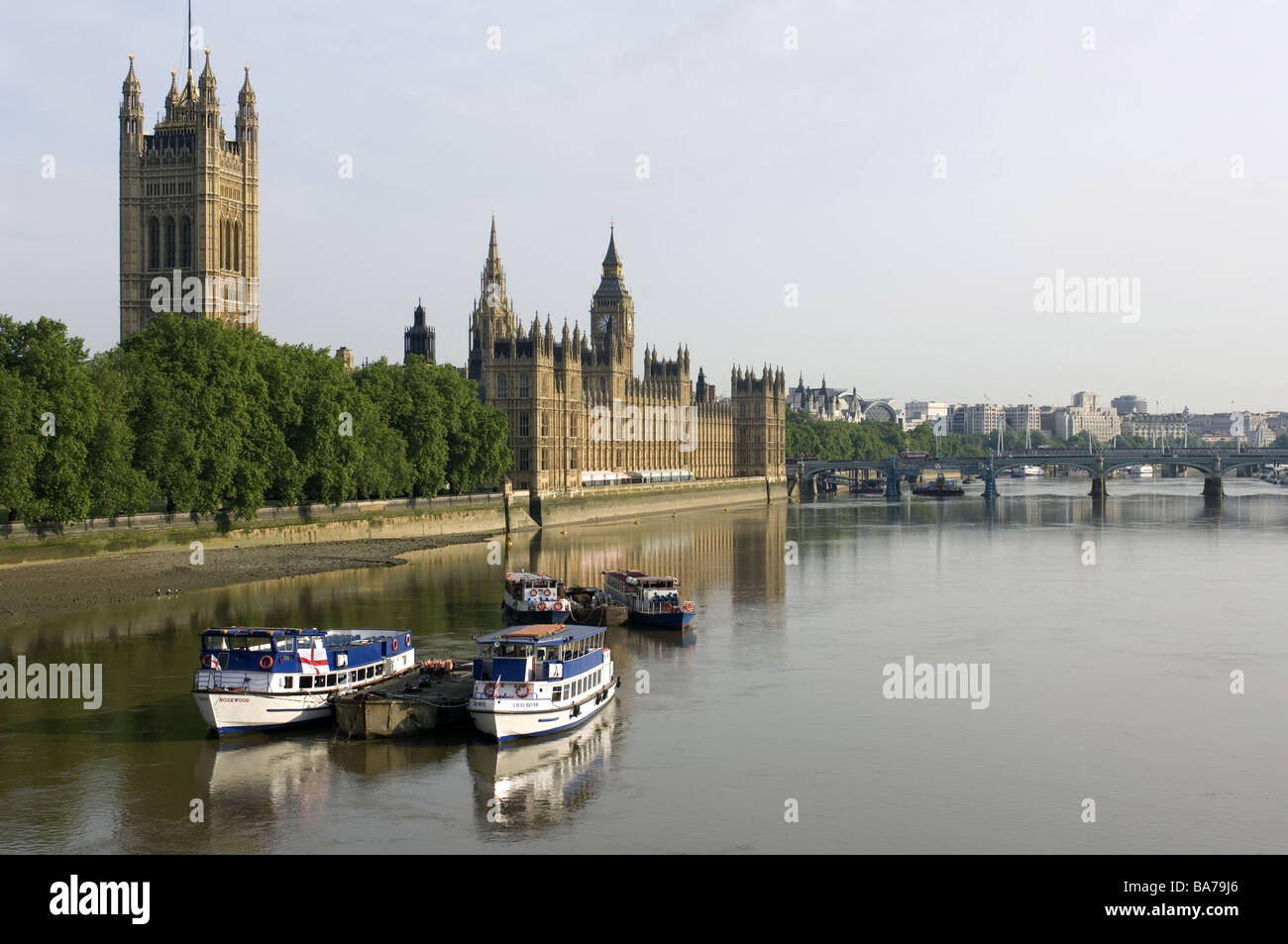 Great Britain England London Houses of Parliament Victoria Tower river ...