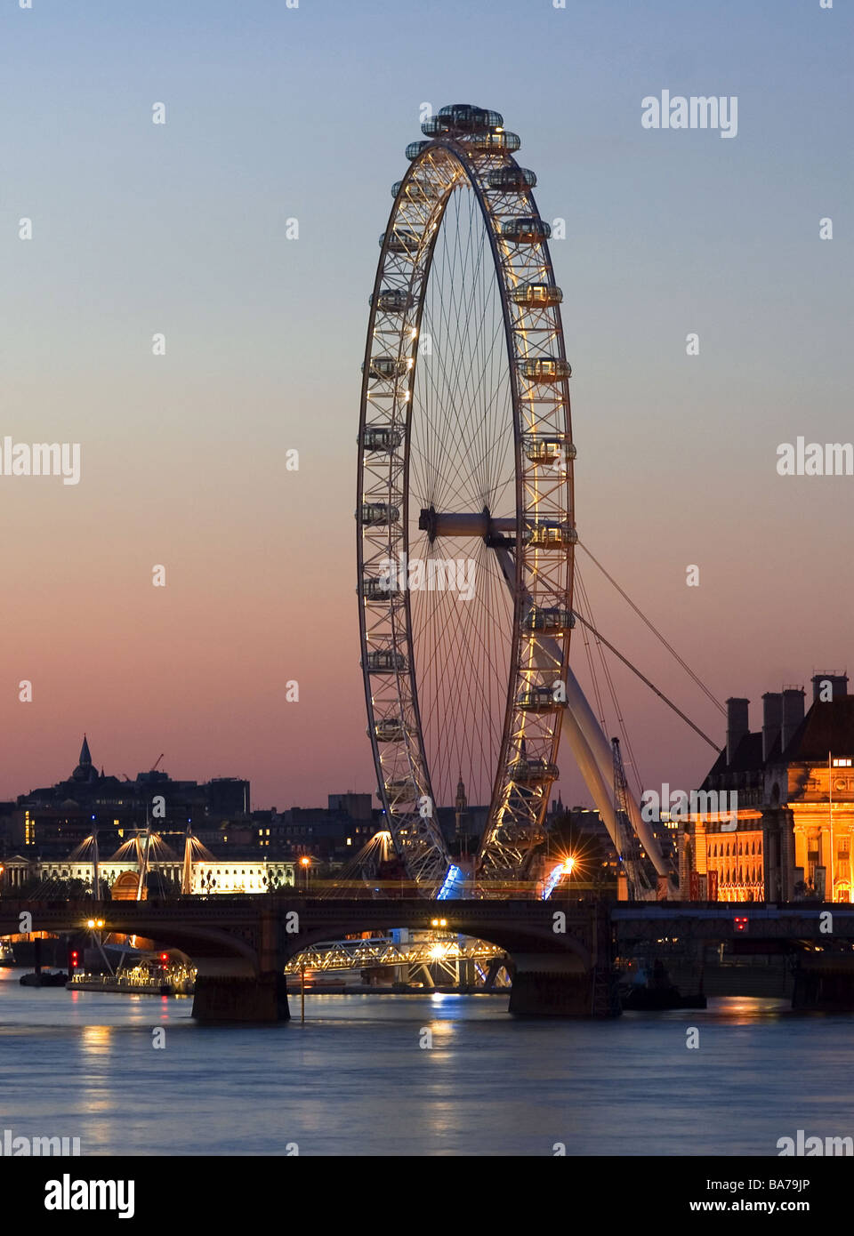Great Britain England London river Thames giant-wheel "London Eye ...