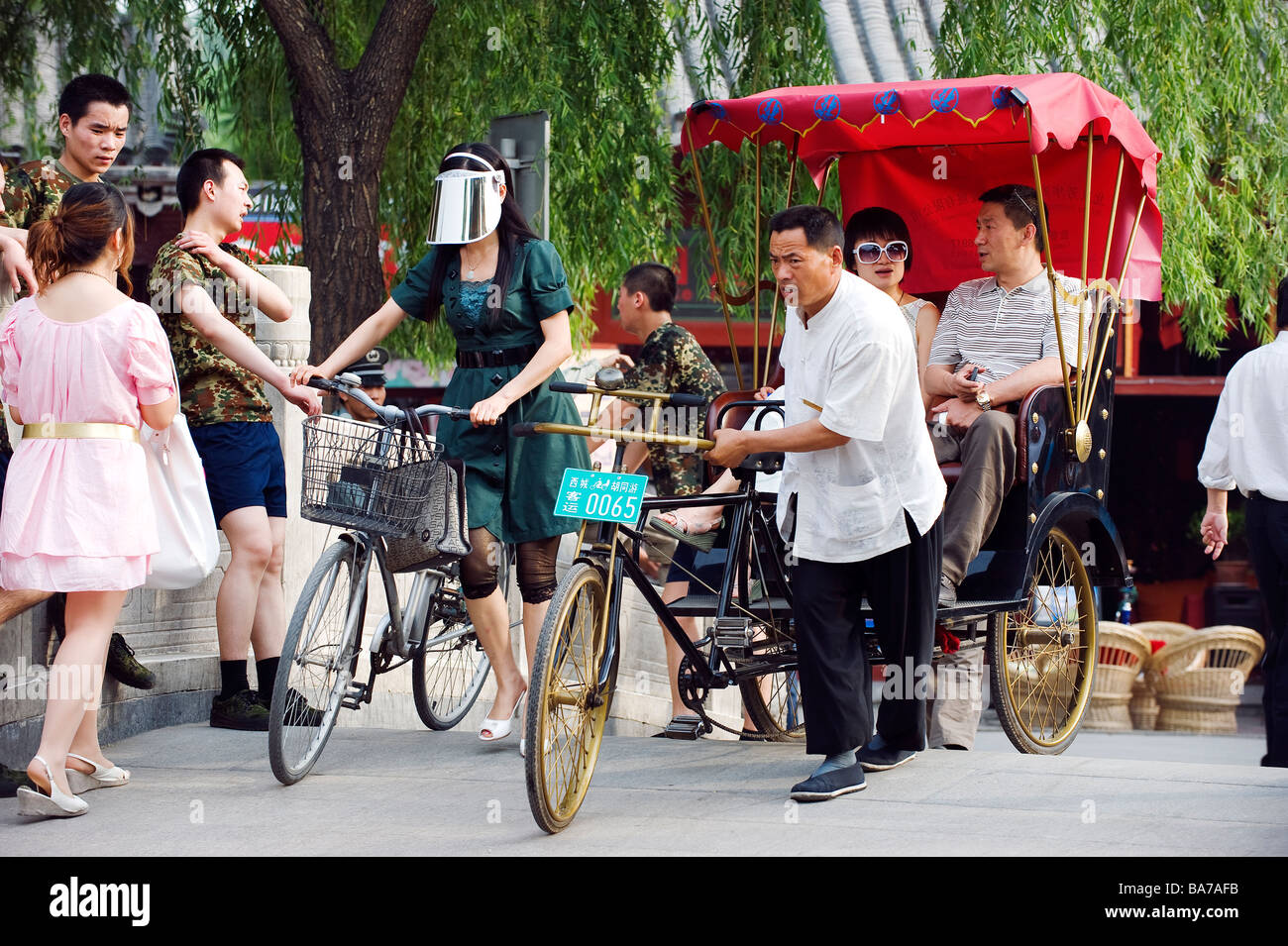 China, Beijing, rickshaws along the Houhai lake Stock Photo - Alamy
