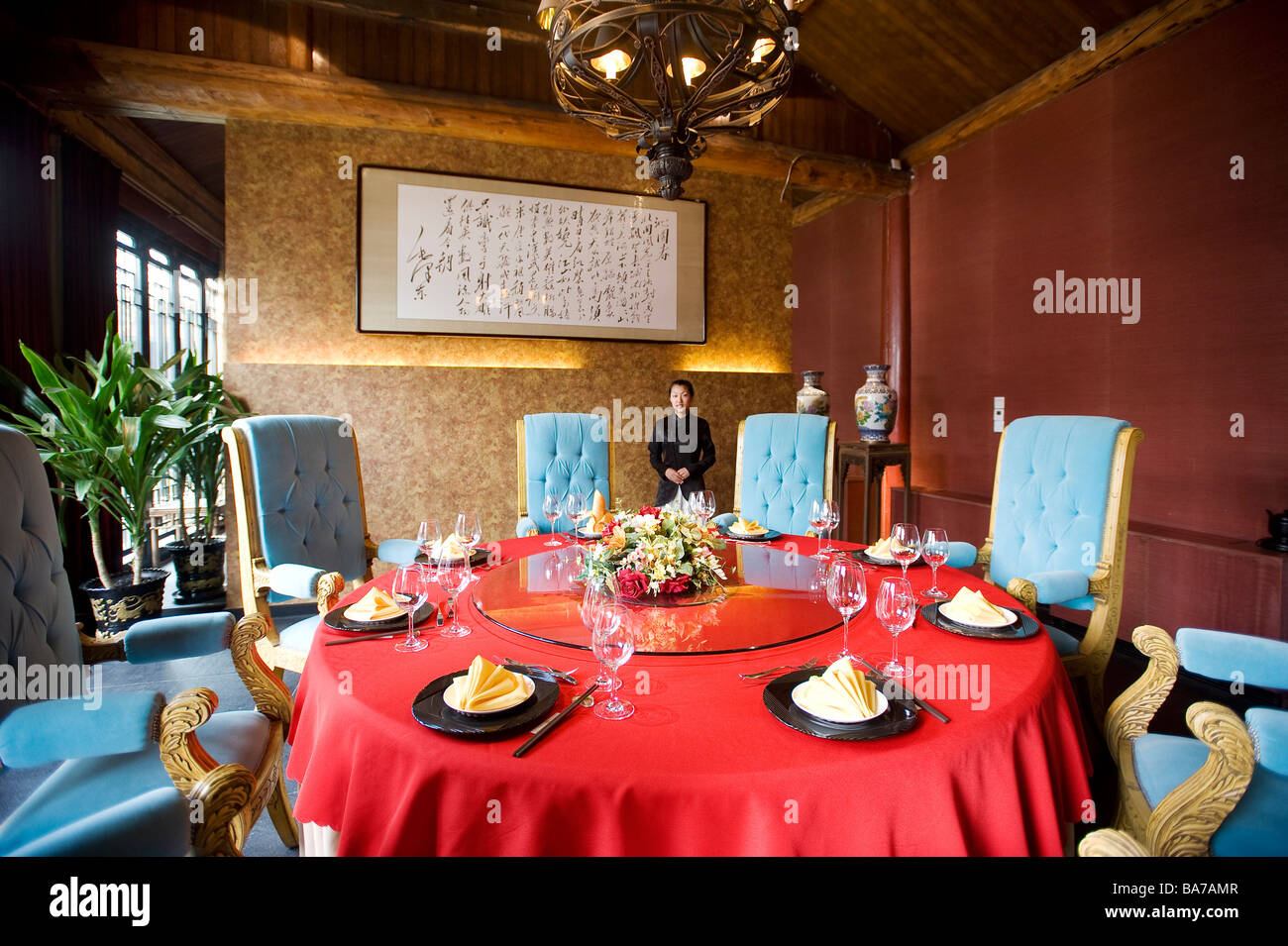China, Beijing, the very select restaurant Kitchen Temple inside the Wu ...