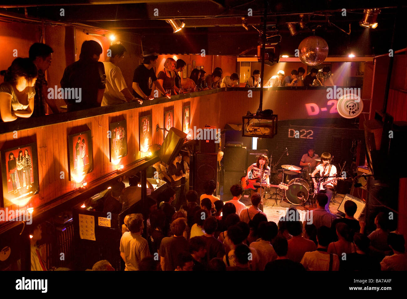 China, Beijing, underground rock scene at the D22 club with a girls ...