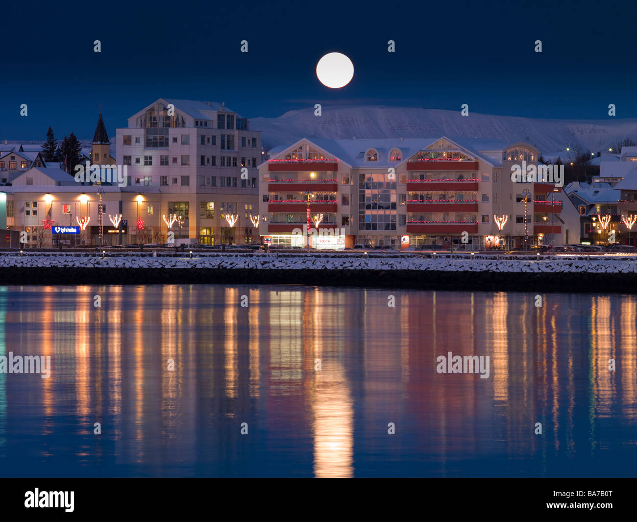 Hafnarfjordur skyline, suburb of Reykjavik, Iceland Stock Photo - Alamy