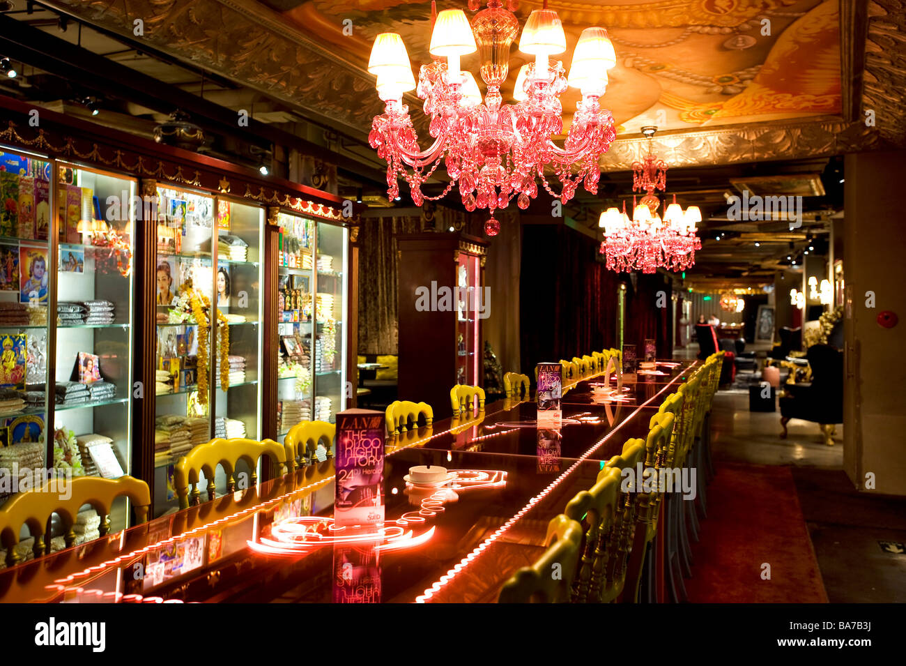 China, Beijing, the Lan Lounge Bar designed by French designer Philippe ...