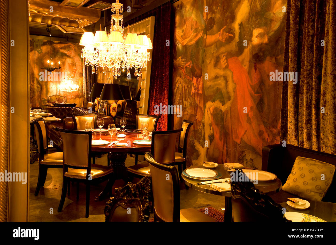 China, Beijing, the Lan Lounge Bar designed by French designer Philippe ...