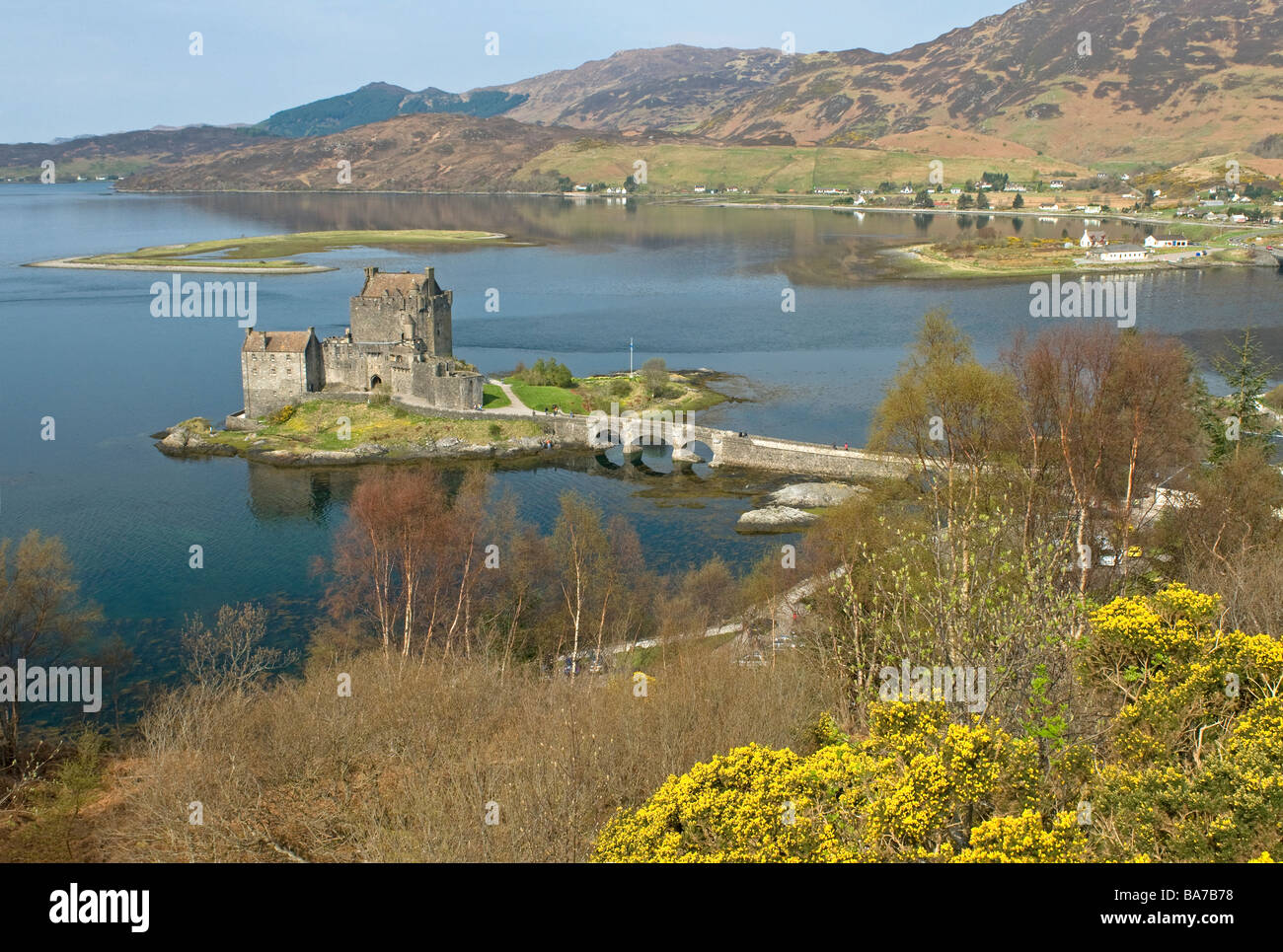 Eilean Donan Castle on Loch Duich at Dornie Wester Ross Scottish ...