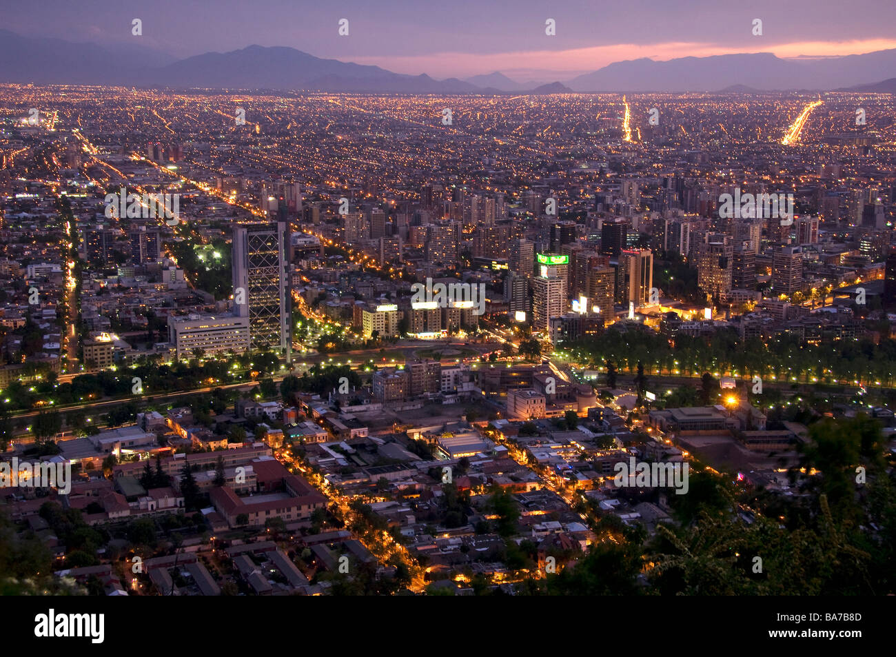 Overview santiago de chile chile hi-res stock photography and images ...