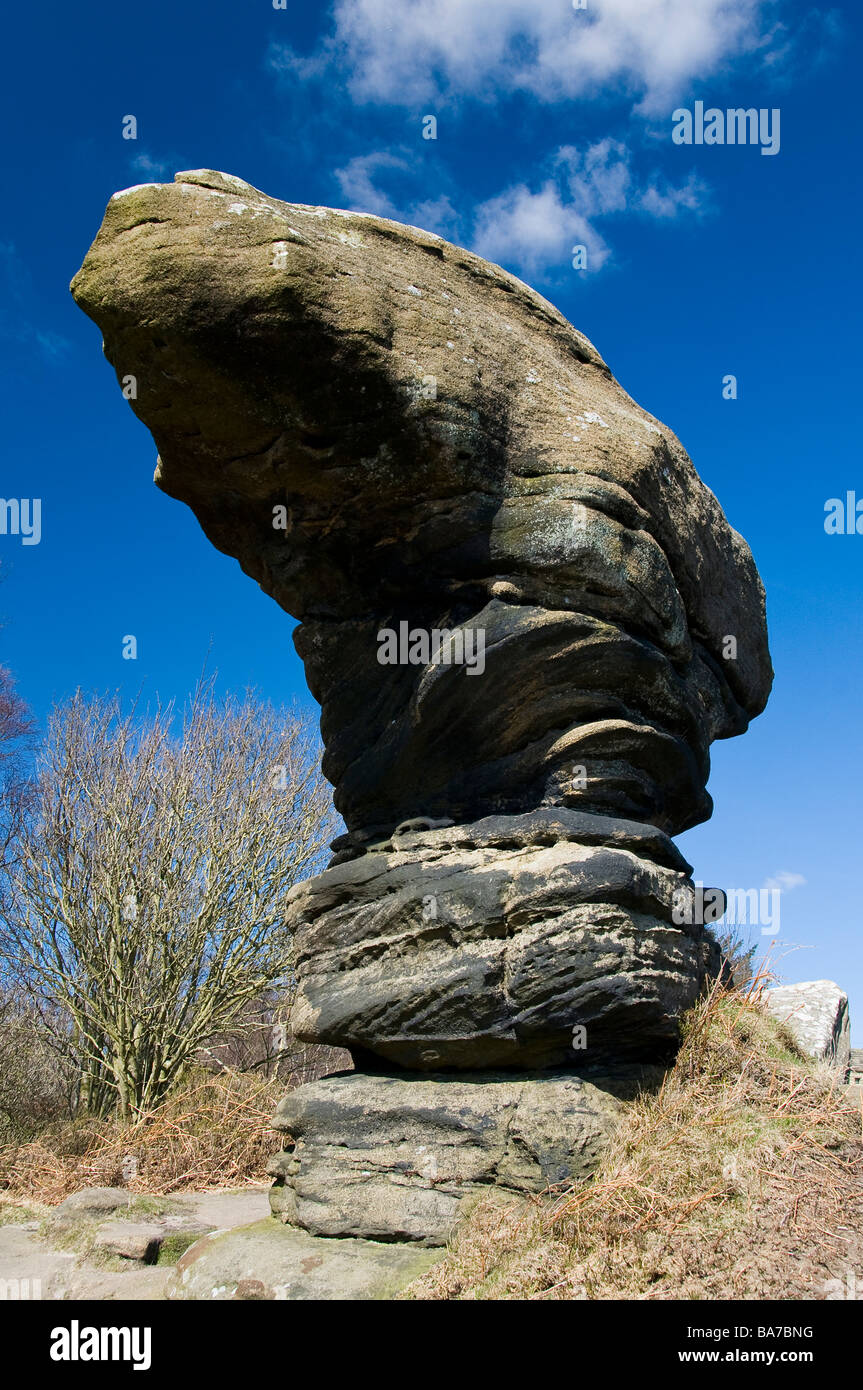 The rock formations of Brimham Rocks North Yorkshire England Stock ...