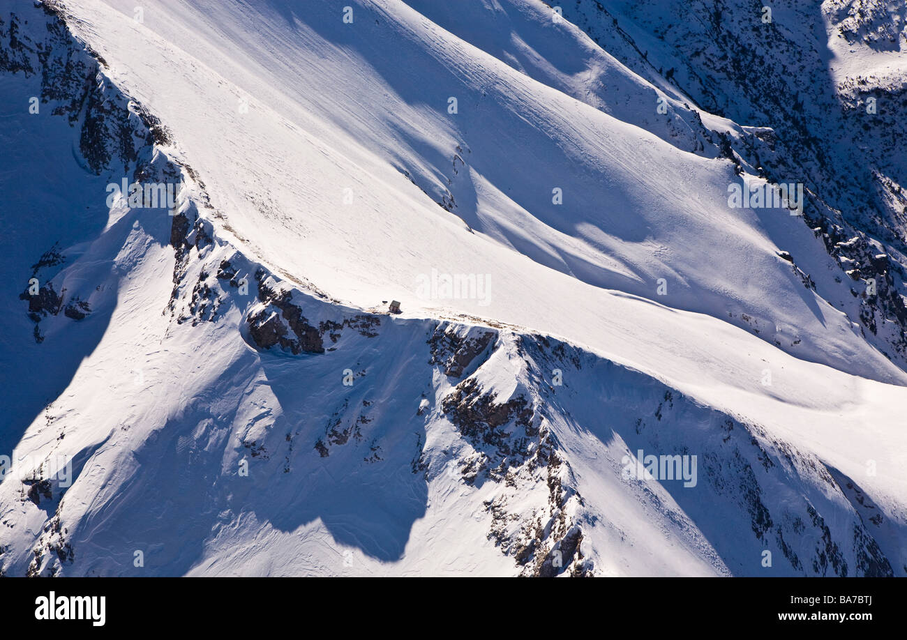 Pirin mountain National park, aerial view of hut (shelter, lodge ...