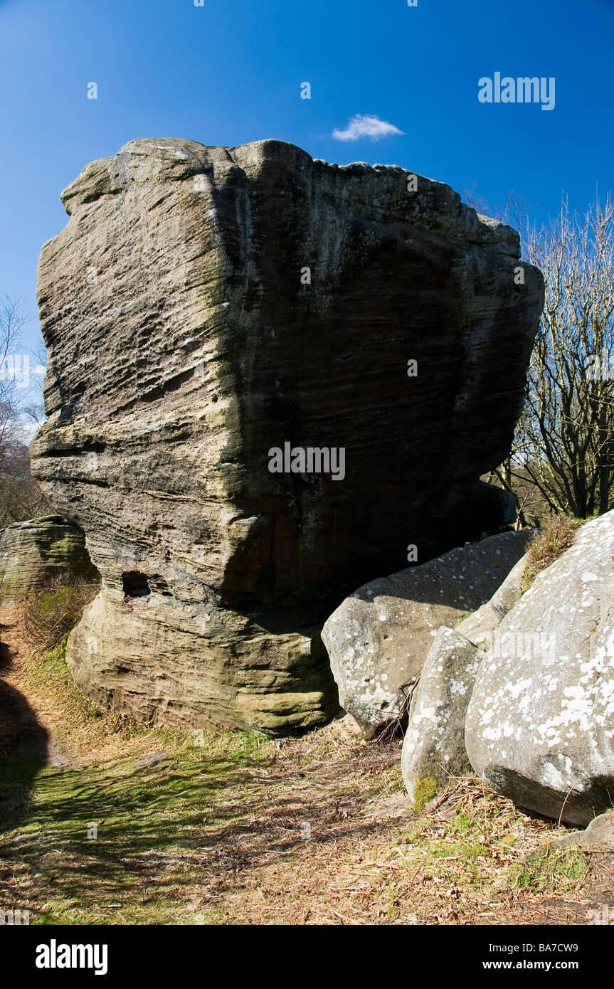 The rock formations of Brimham Rocks North Yorkshire England Stock ...