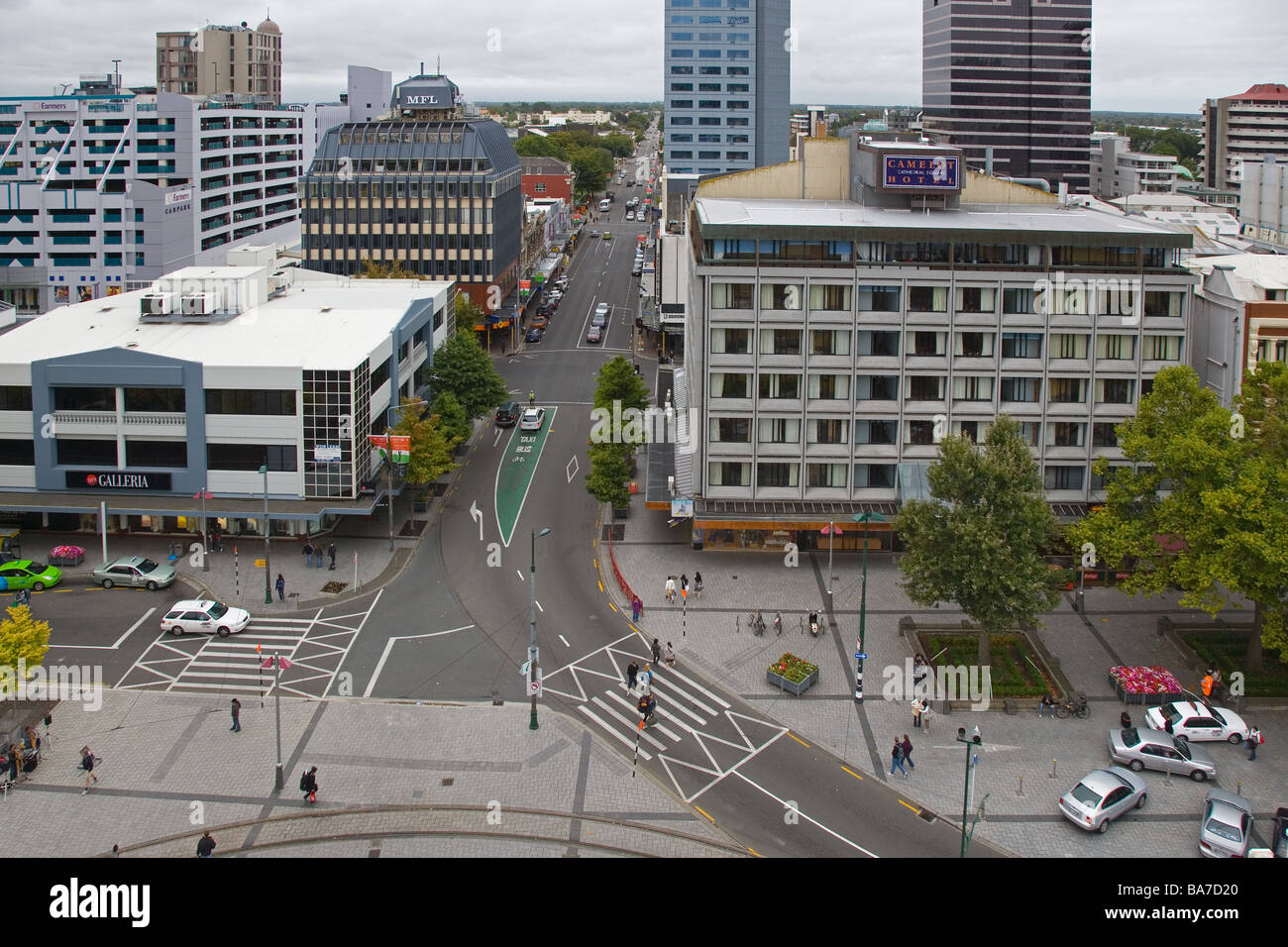 City Centre Christchurch New Zealand (before the earth quake Stock ...