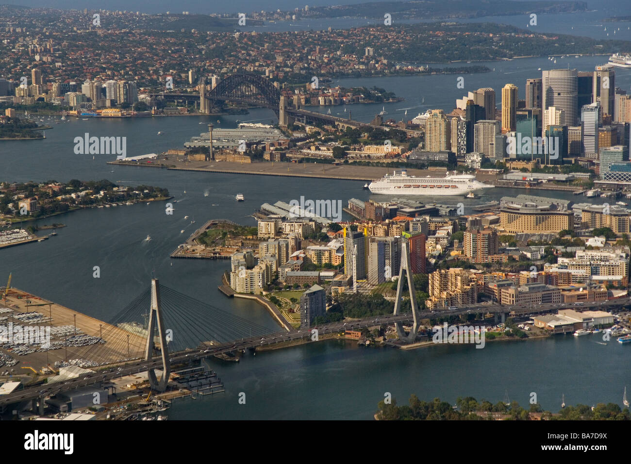 Sydney Harbour Australia Aerial view Stock Photo - Alamy