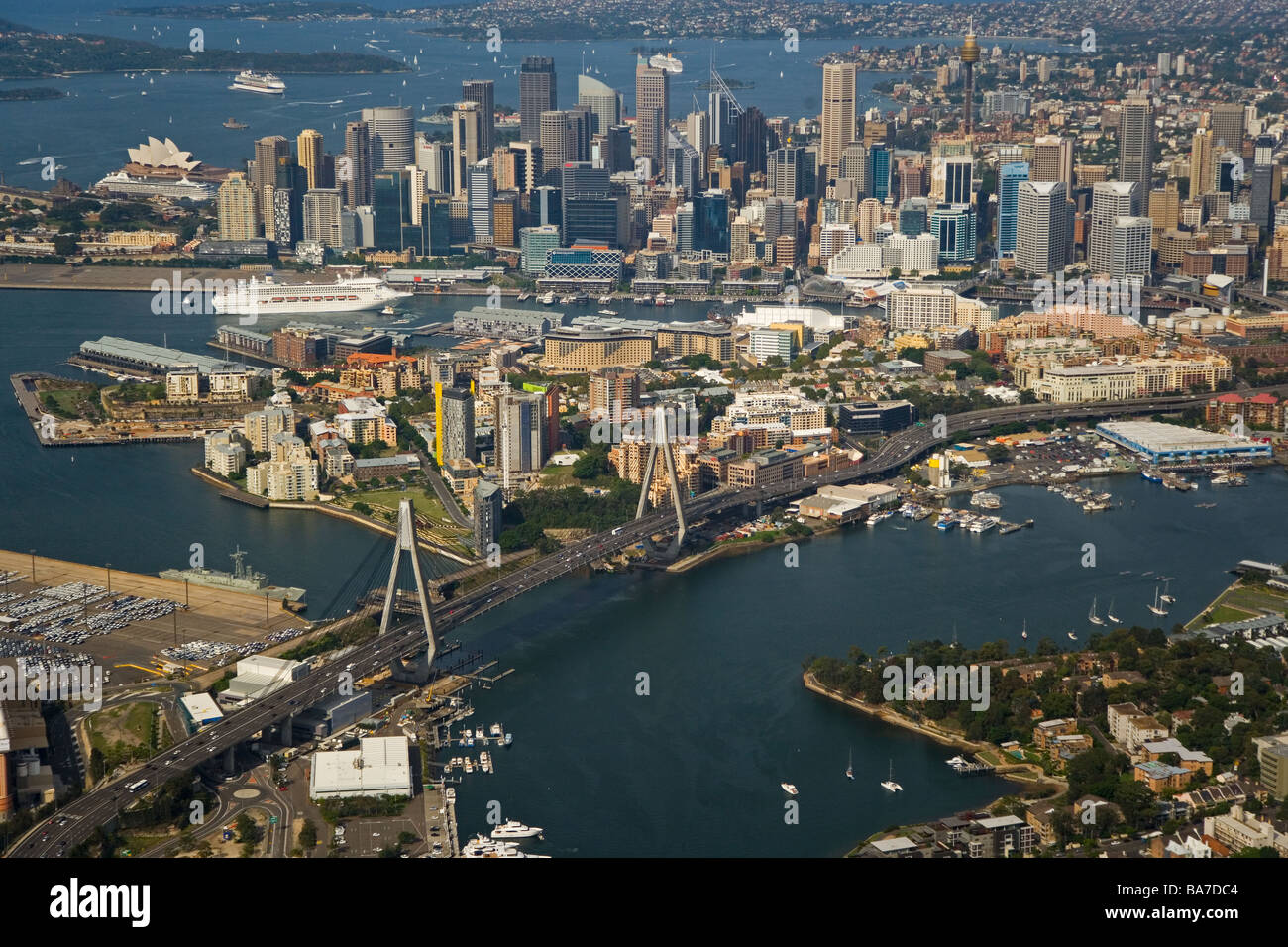 Sydney Harbour Australia Aerial view Stock Photo - Alamy