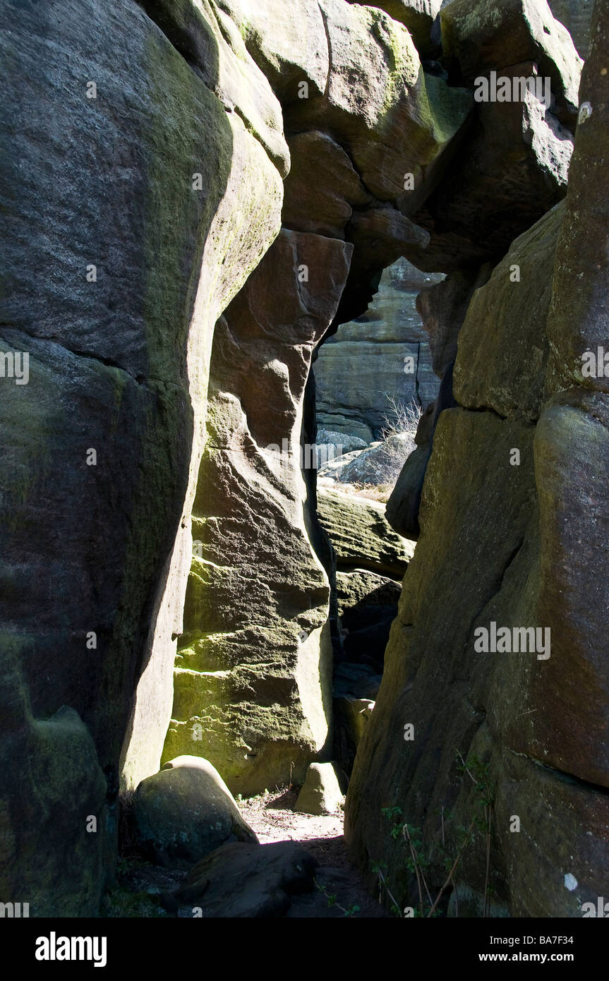 The rock formations of Brimham Rocks North Yorkshire England Stock ...