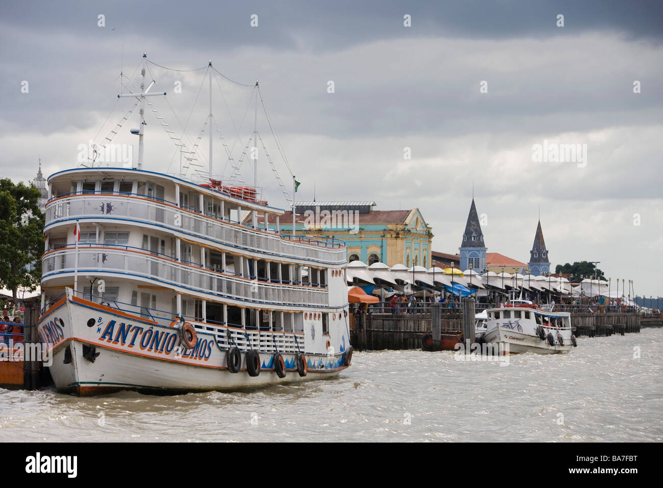Amazon River Boat Antonio Lemos and Ver O Peso Market, Belem, Para ...