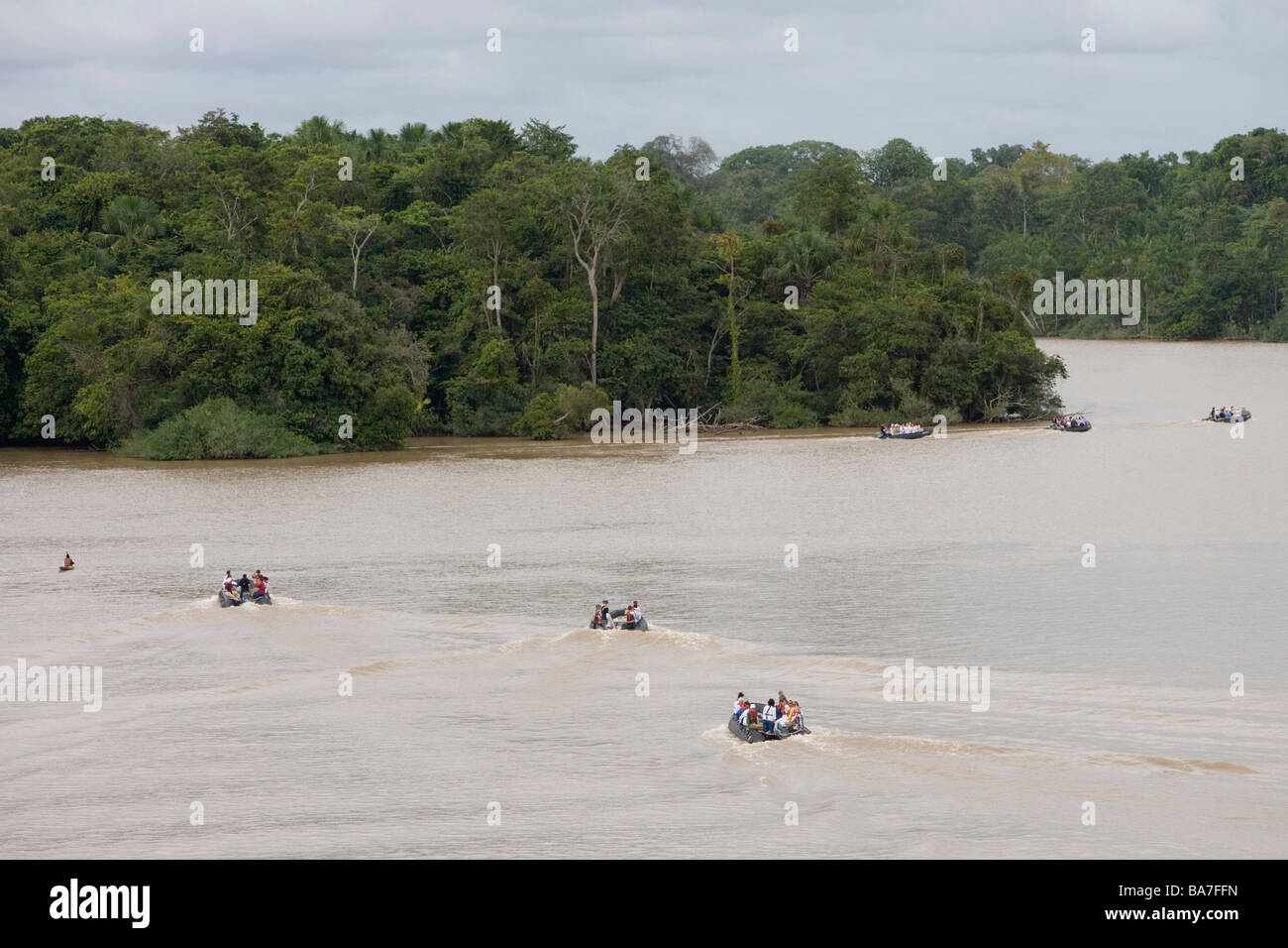 MS Europa Zodiacs on Amazon River Expedition to the rainforest, Rio do ...