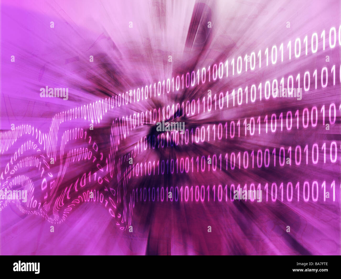 Illustration of corrupt data damaged binary information Stock Photo - Alamy