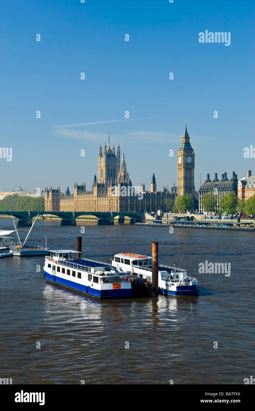 Boats on River Thames in London England UK Stock Photo - Alamy