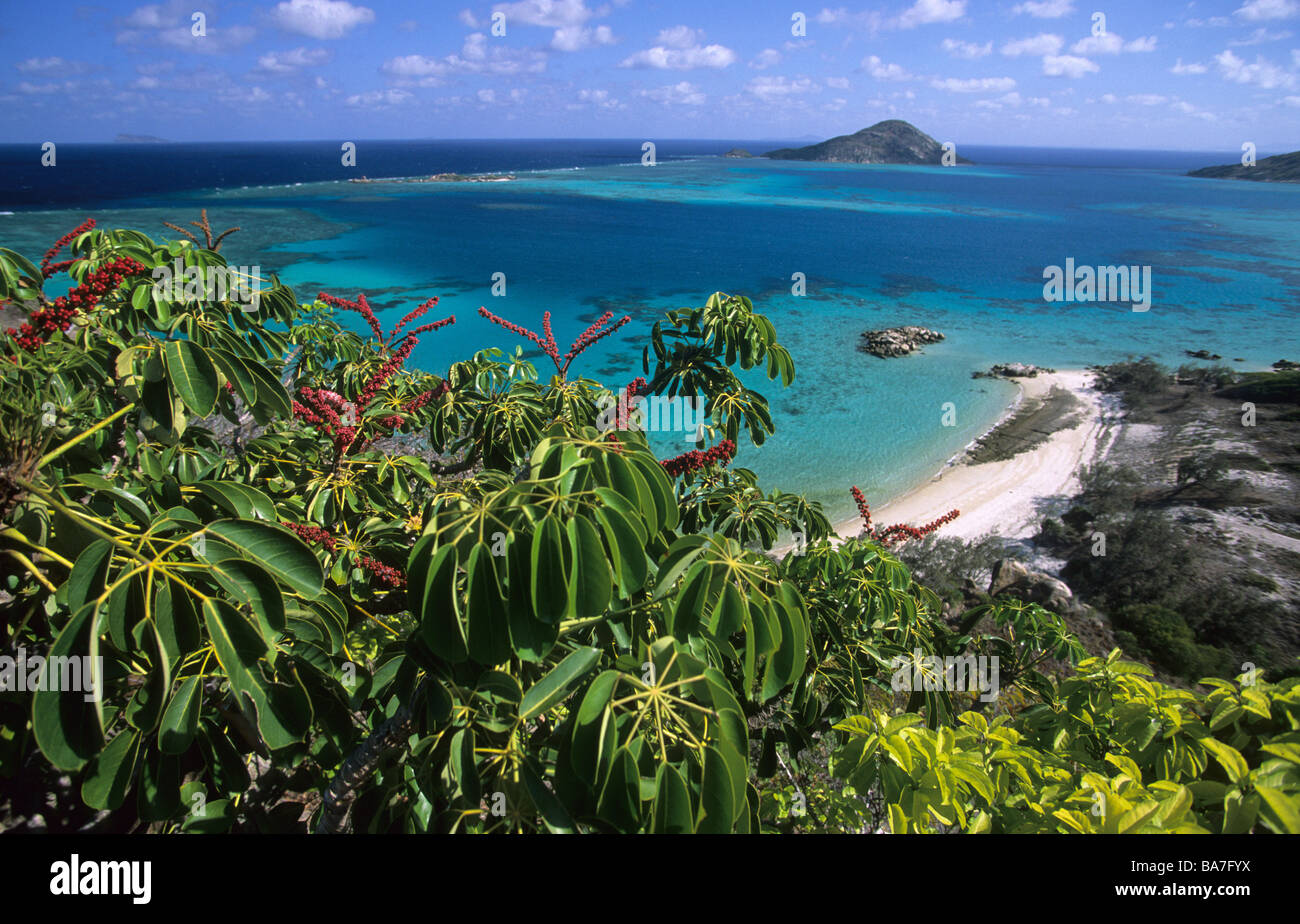 View over the Blue Lagoon, Lizard Island, Great Barrier Reef, Australia ...