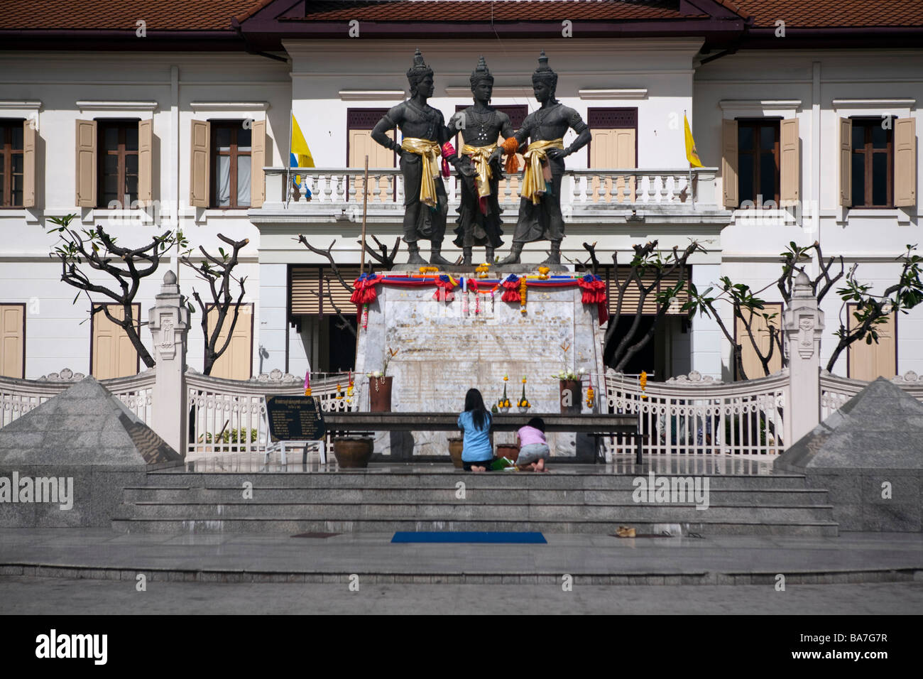 The Three Kings Monument in Chiang Mai Thailand Stock Photo - Alamy