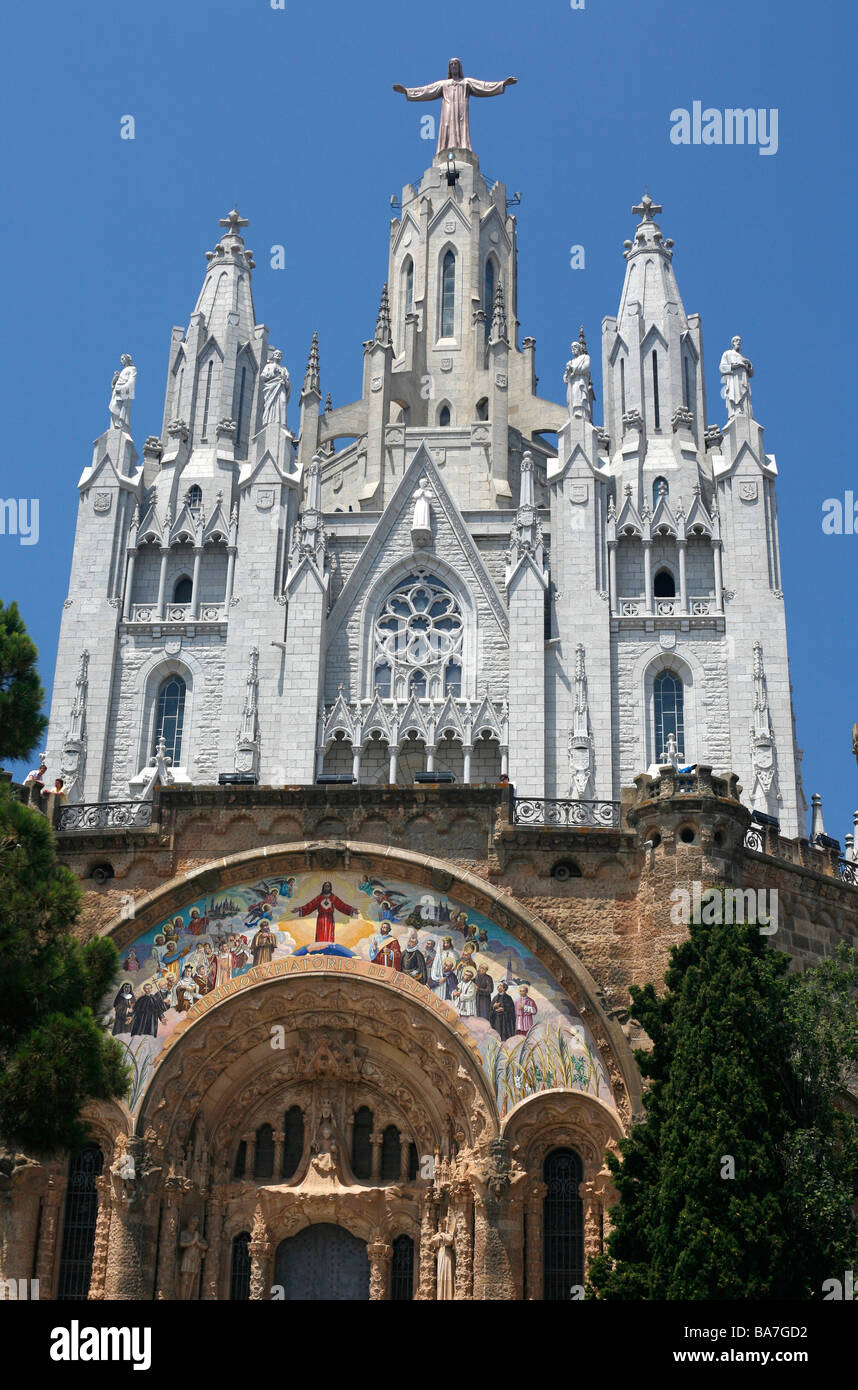 Sagrat Cor de Jesus de Tibidabo, Barcelona, Catalonia, Spain Stock ...