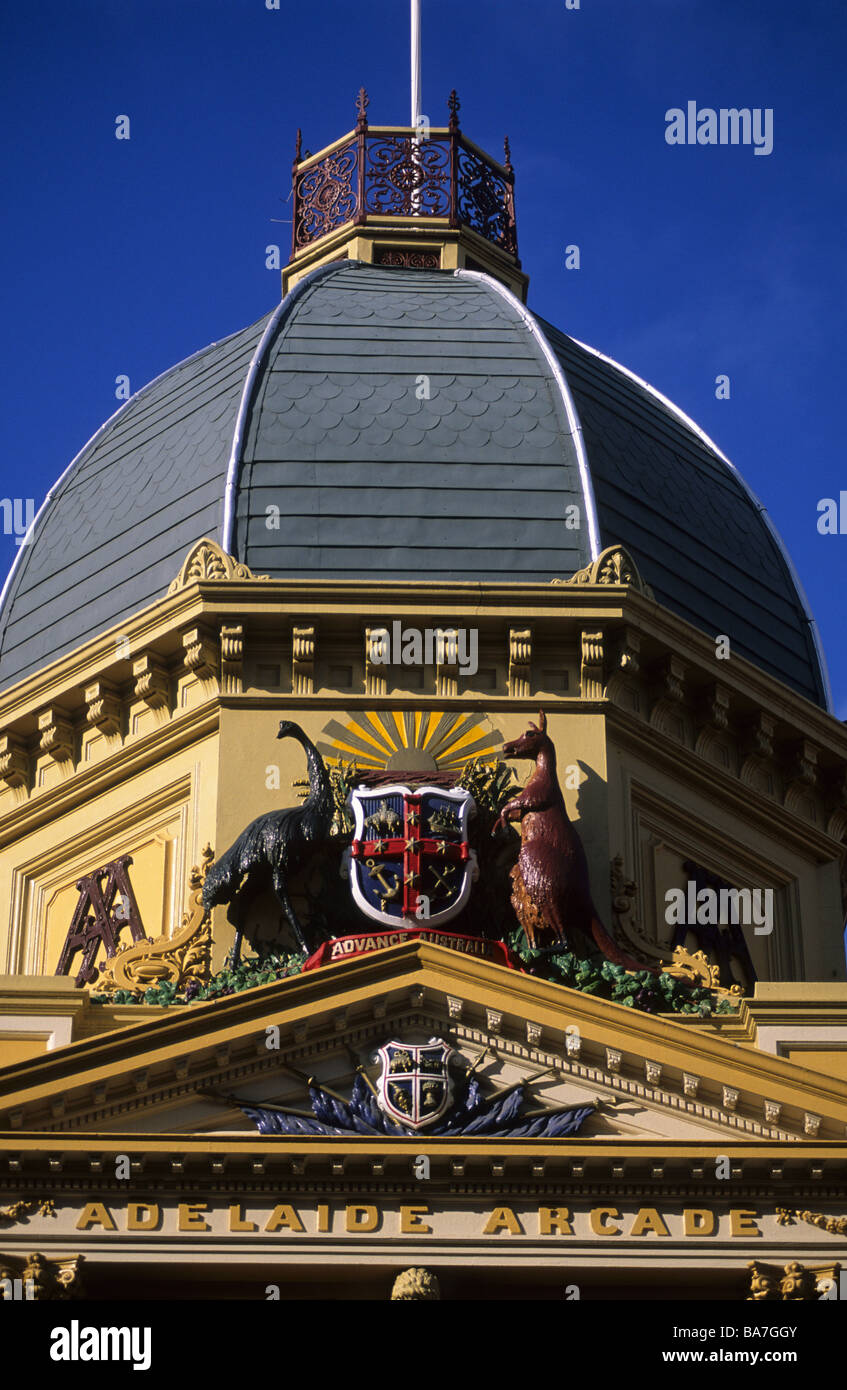 The shopping mall of the Adelaide Arcade in the centre of Adelaide ...